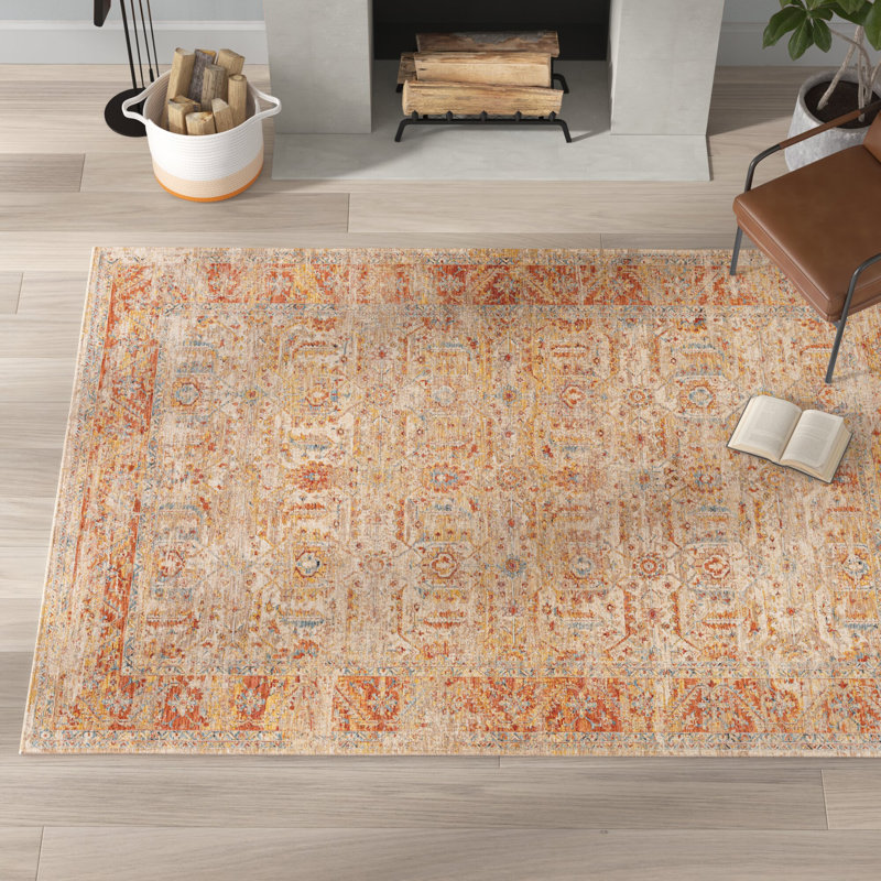 Langley Street Gorsuch Performance Rust/Cream Rug & Reviews | Wayfair