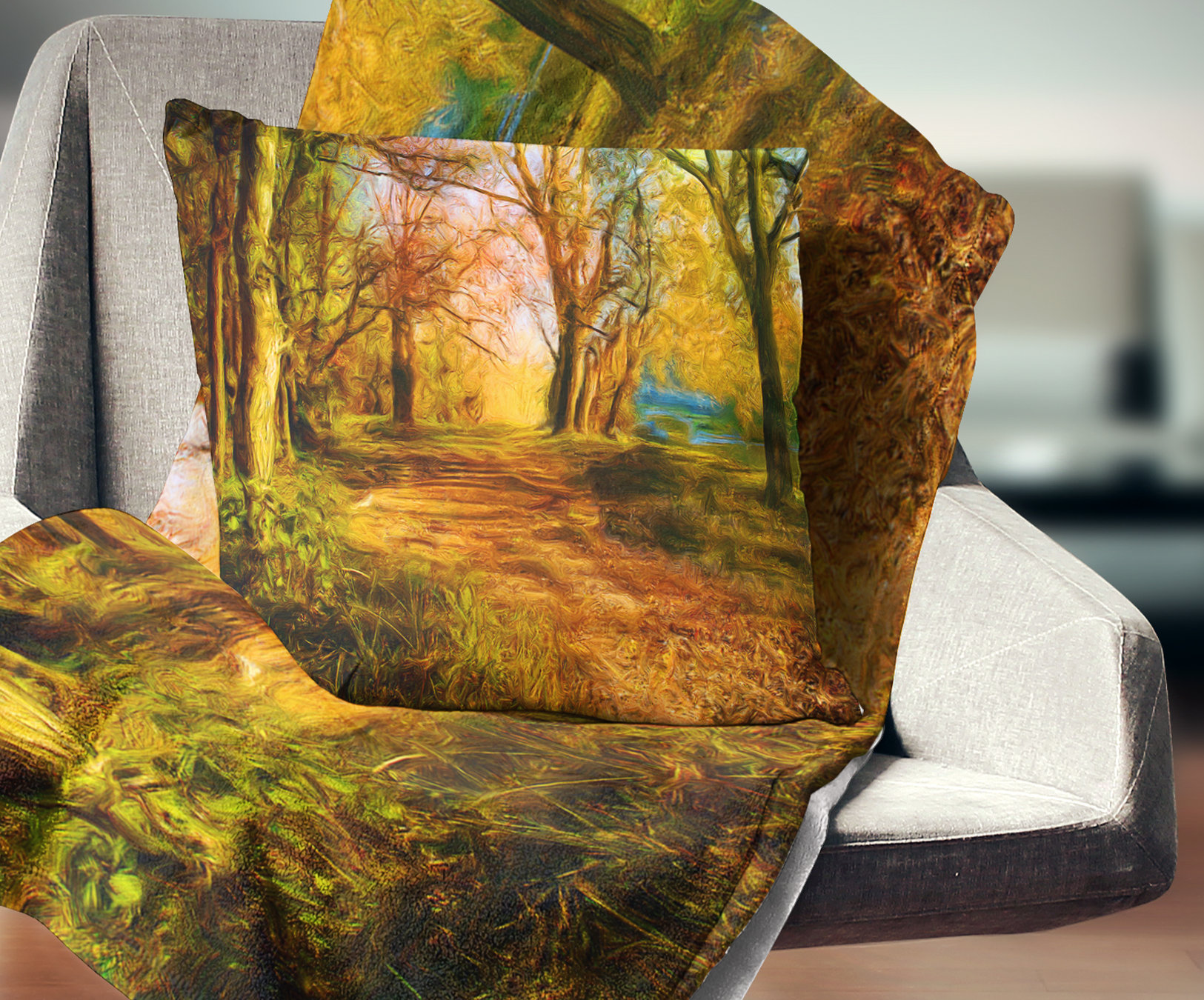 The Twillery Co.® Schafer Landscape Beauty of Nature Pillow | Wayfair