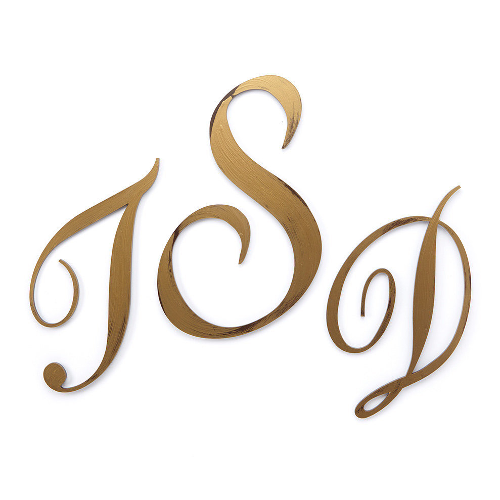Letter2Word Traditional Script Monogram Wall Decór & Reviews | Wayfair