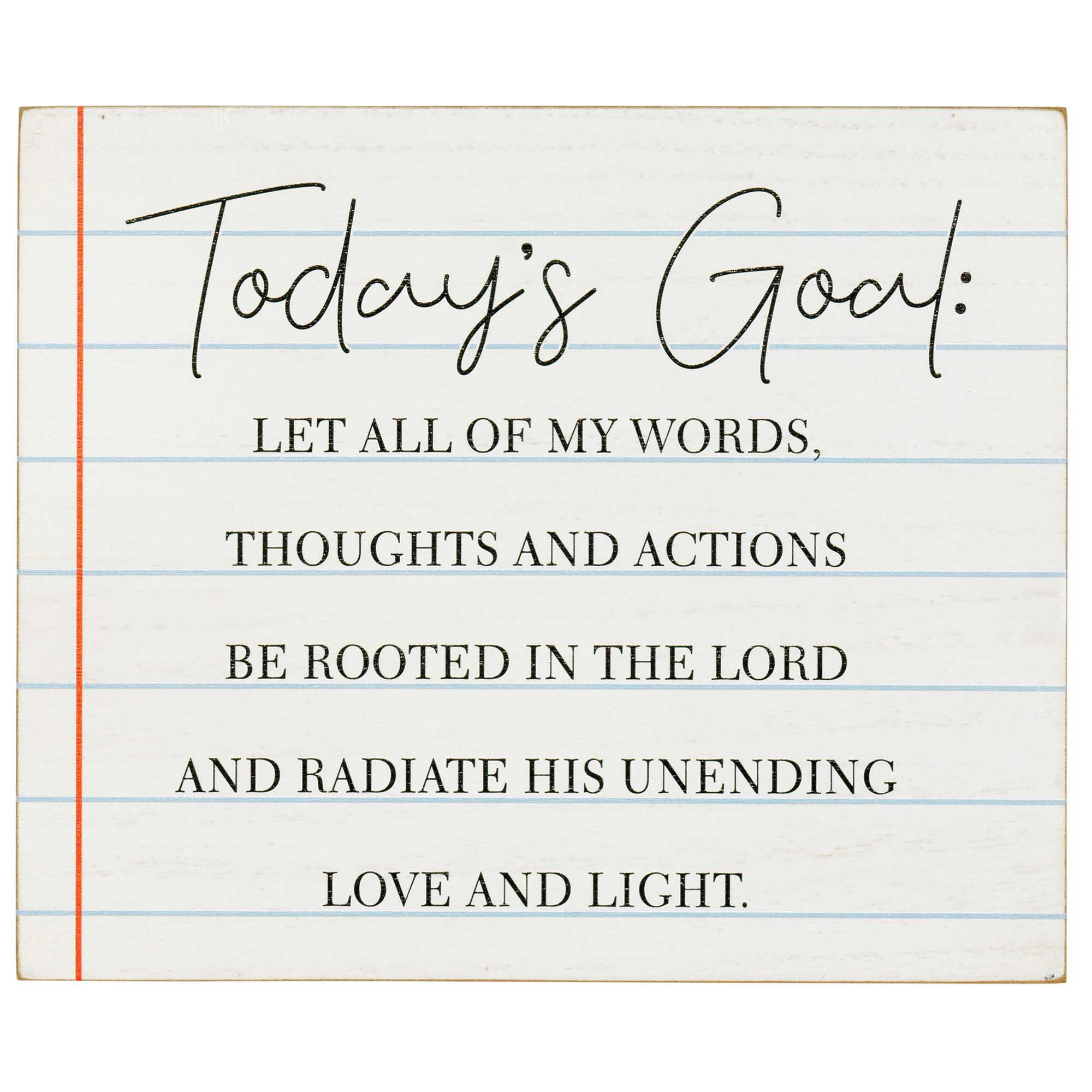 Trinx Todays Goal Decorative Plaque | Wayfair