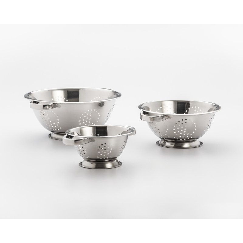 Cook Pro 3 Piece Stainless Steel Colander Set & Reviews | Wayfair