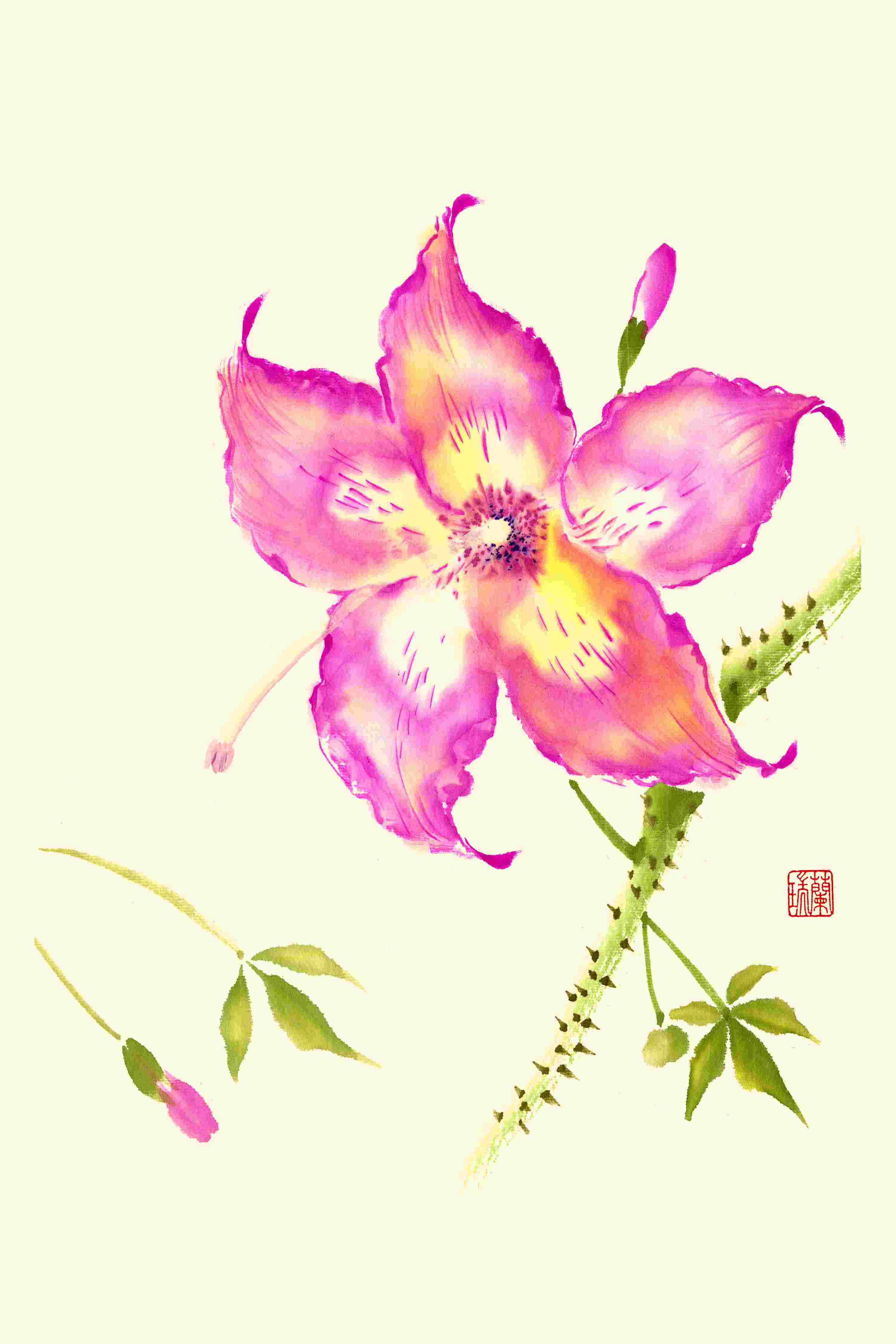 Red Barrel Studio® Hibiscus Flower III by Nan Rae - Wrapped Canvas ...