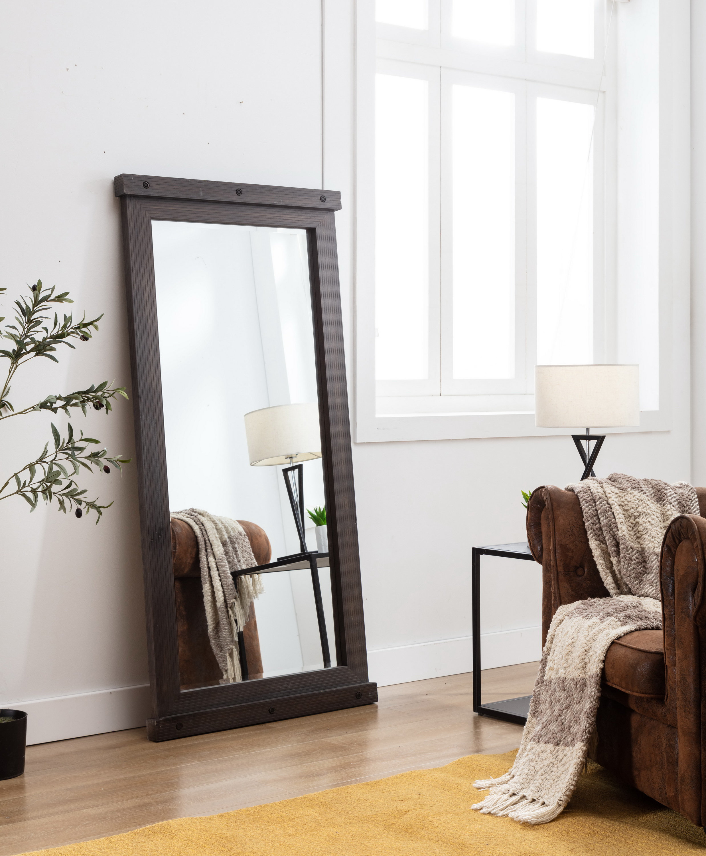 Latitude Run® Madee Rectangle Wood Mirror | Wayfair
