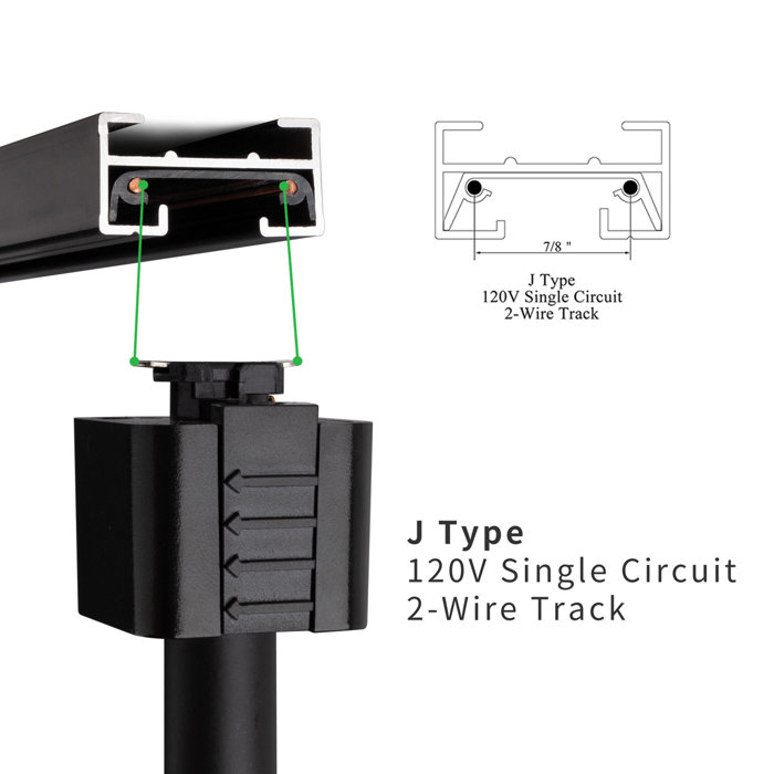 wohoda LED Track Lighting Head Compatible with J Type Track | Wayfair