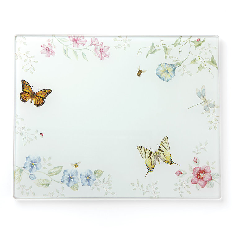 Lenox Butterfly Meadow Large Glass Cutting Board | Wayfair