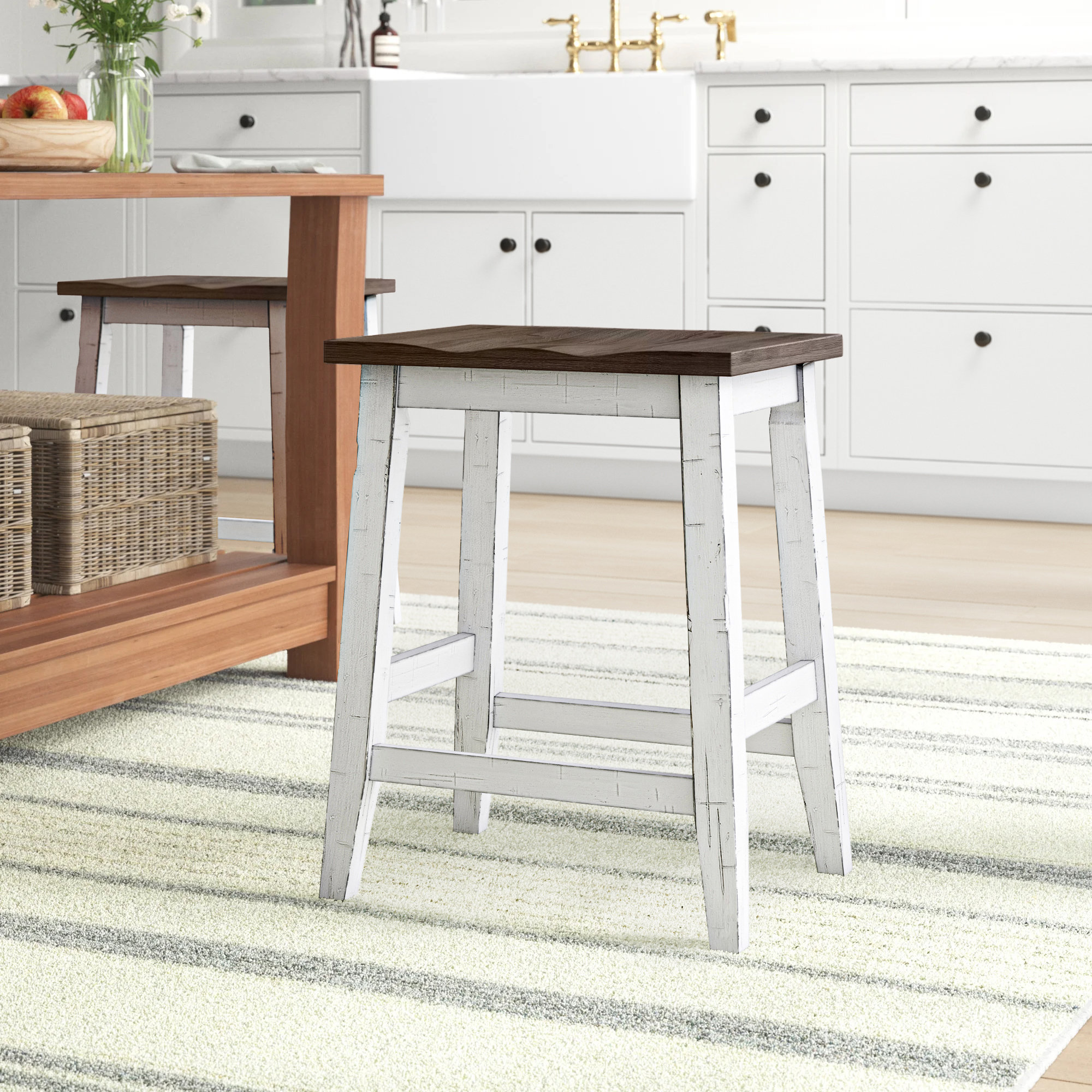 Sand & Stable Emmalyn Solid Wood Counter & Bar Stool & Reviews | Wayfair