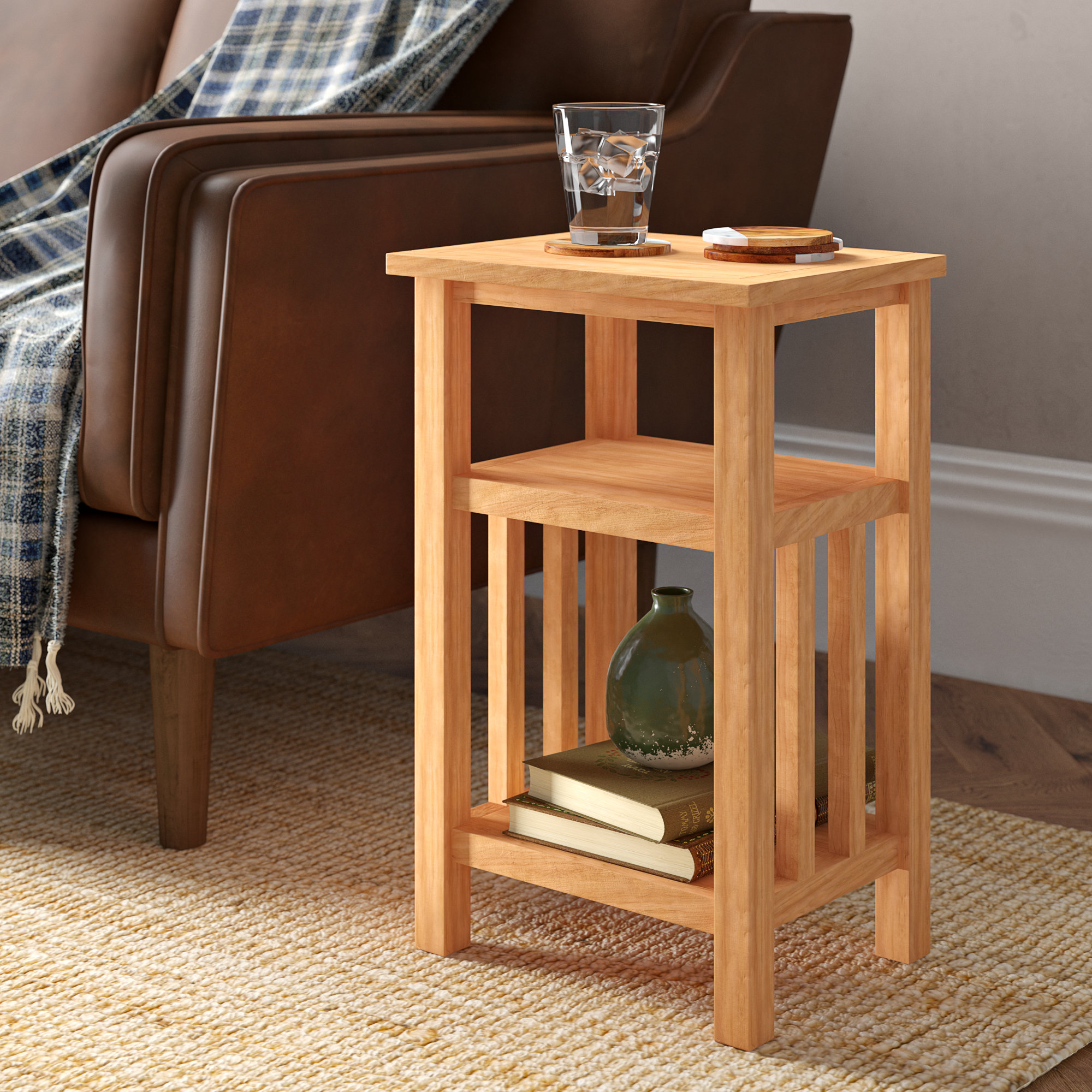 Millwood Pines 21.7'' Tall Solid Wood End Table & Reviews | Wayfair