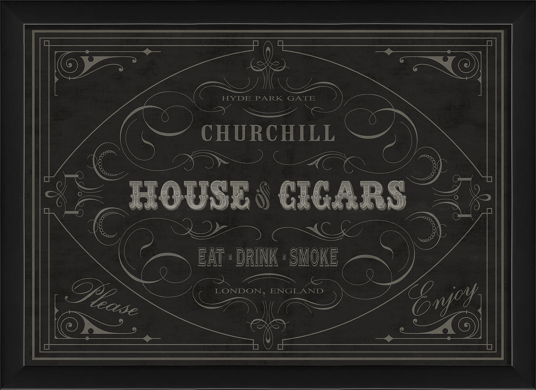 The Artwork Factory Cigar The Artwork Factory - Picture Frame Textual ...