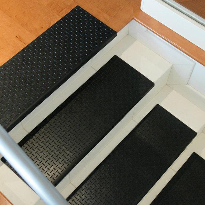Rubber-Cal, Inc. "Diamond-Plate" Step Non-Slip Rubber Stair Tread ...
