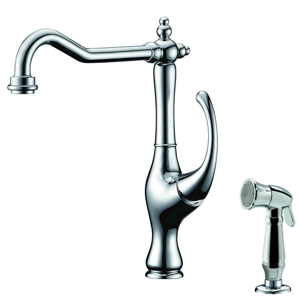 Dawn USA Single Handle Kitchen Faucet with Side Spray | Wayfair