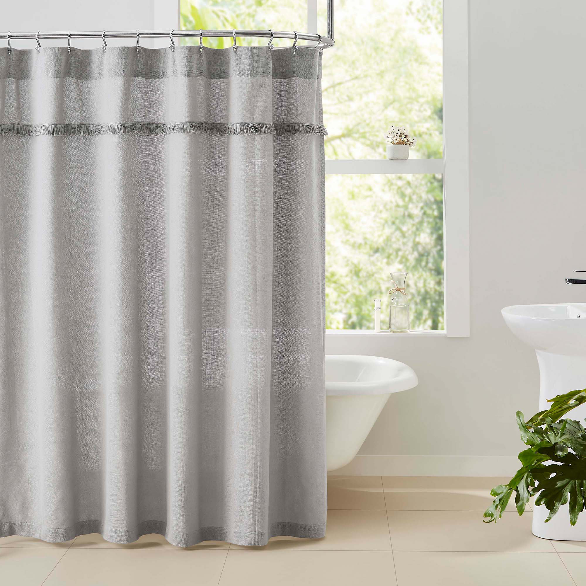 August Grove® Heather 100% Cotton Single Shower Curtain | Wayfair