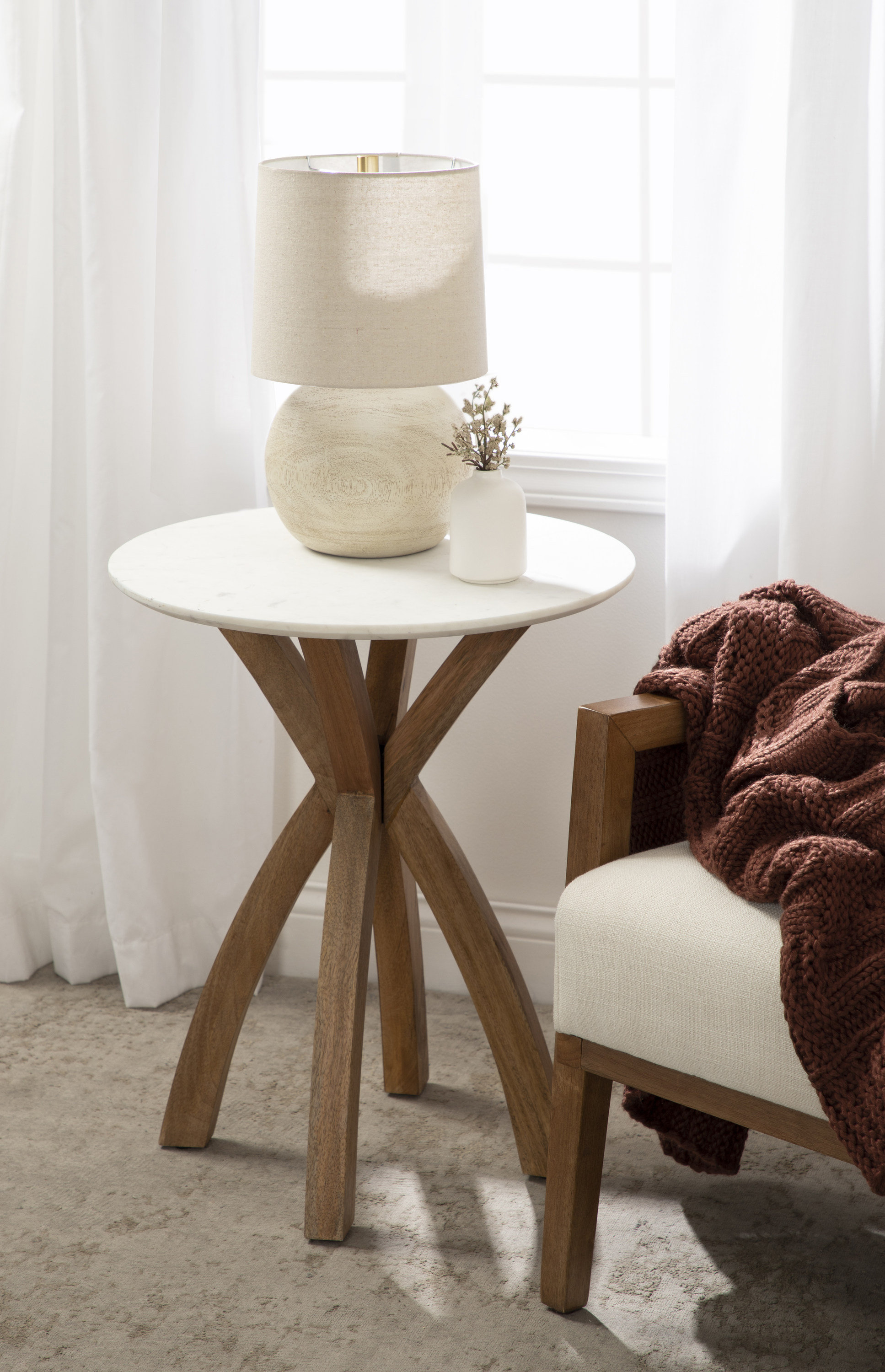 Corrigan Studio® Round Solid Wood End Table | Wayfair