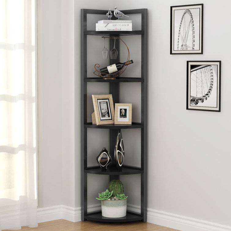 Latitude Run® Adinda 5 Shelves Triangle Metal Corner Shelf & Reviews ...