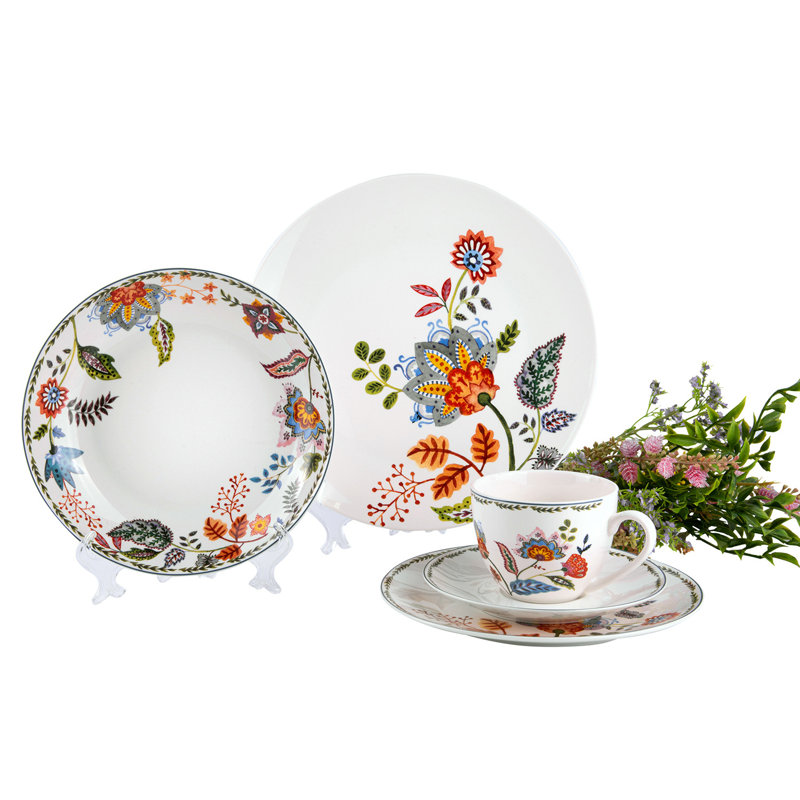 STP Goods Bone China Dinnerware Set - Service for 4 | Wayfair