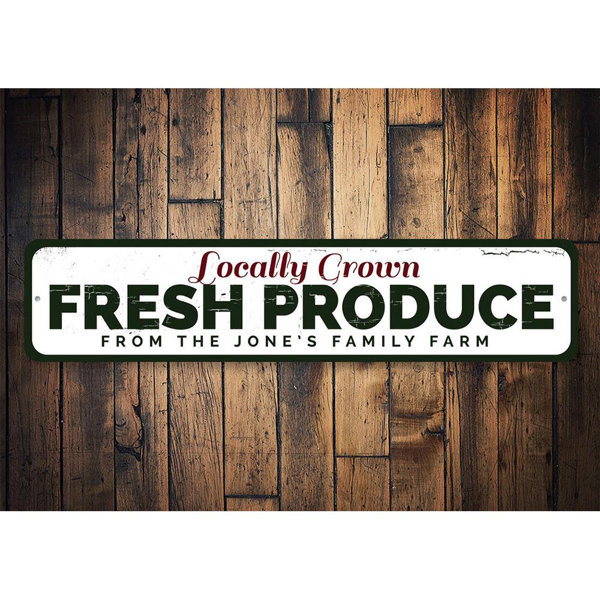 Lizton Sign Shop, Inc Locally Grown Fresh Produce Custom Aluminum Sign ...
