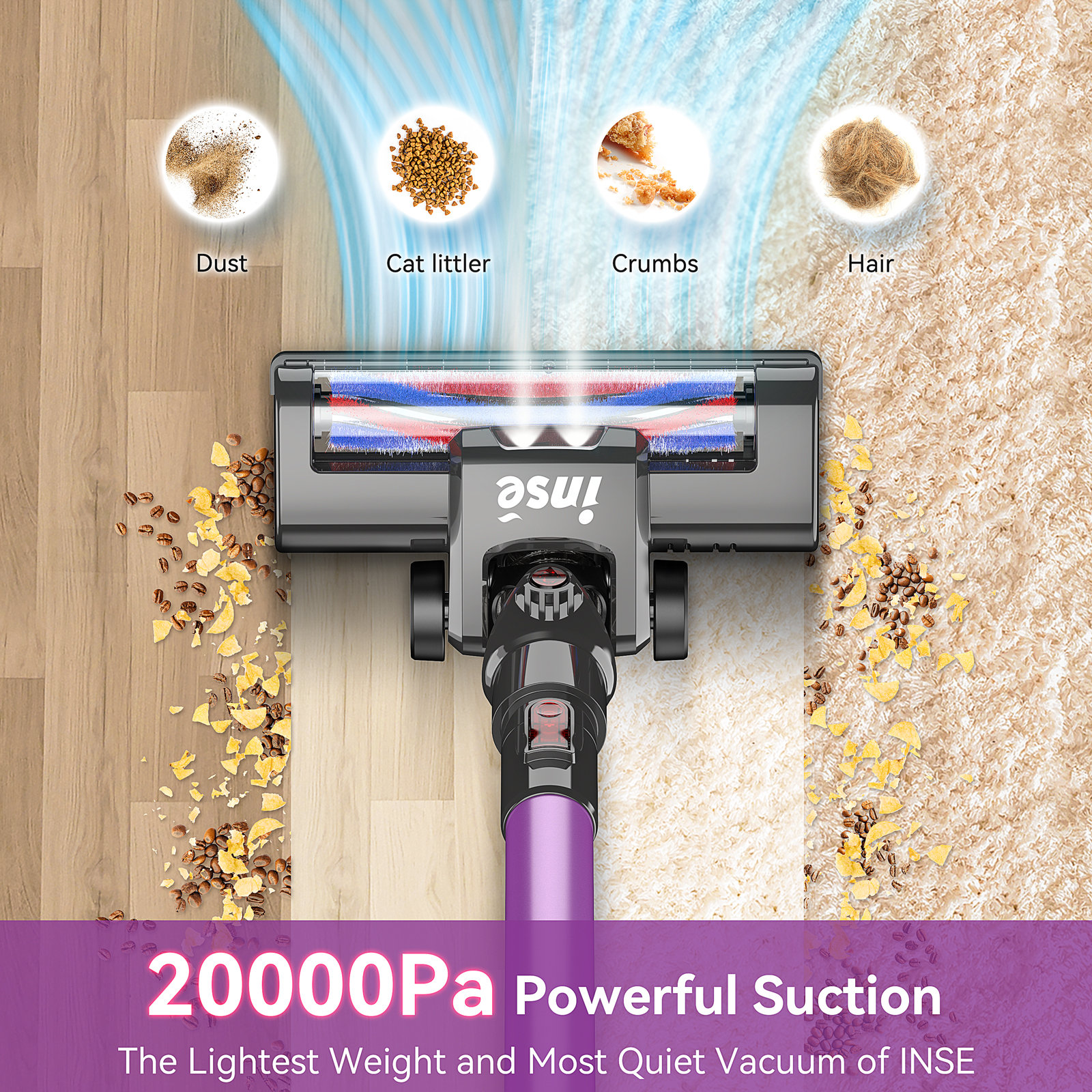 INSE N600 Cordless Bagless Stick Vacuum & Reviews - Wayfair Canada