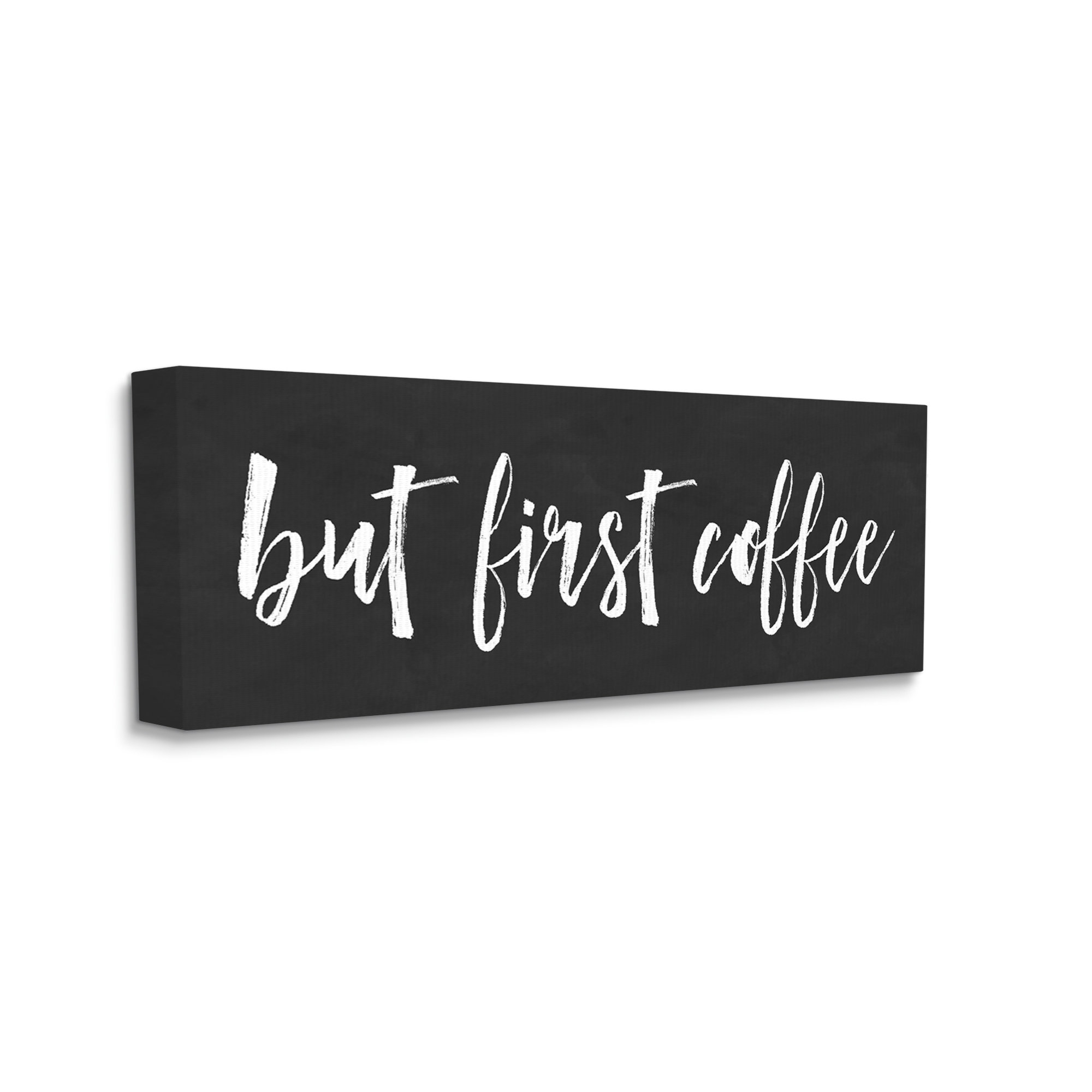 Stupell Industries But First Coffee Calligraphy Script Kitchen Phrase ...