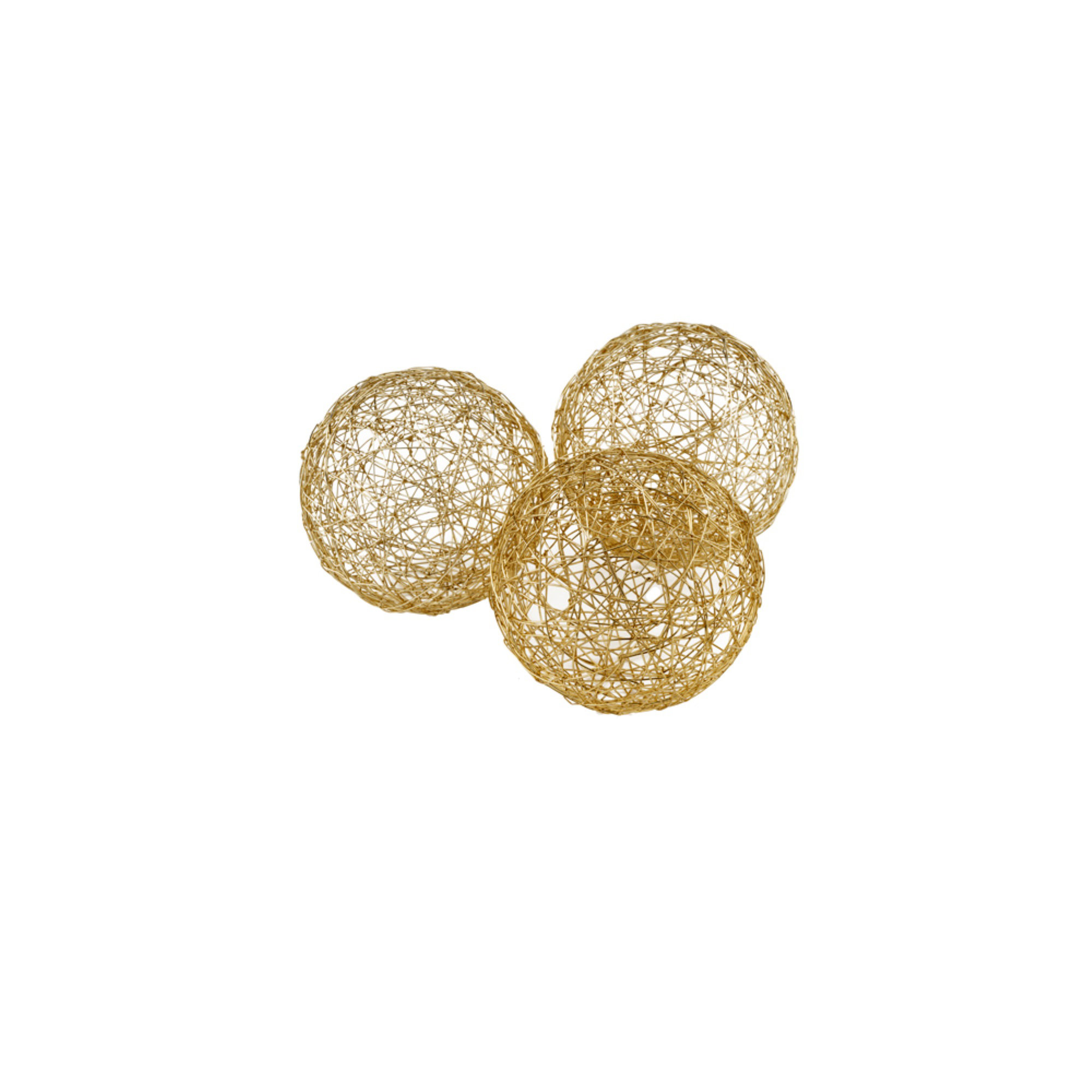 Mercer41 Gold Iron Wire Spheres Box Of 3 | Wayfair