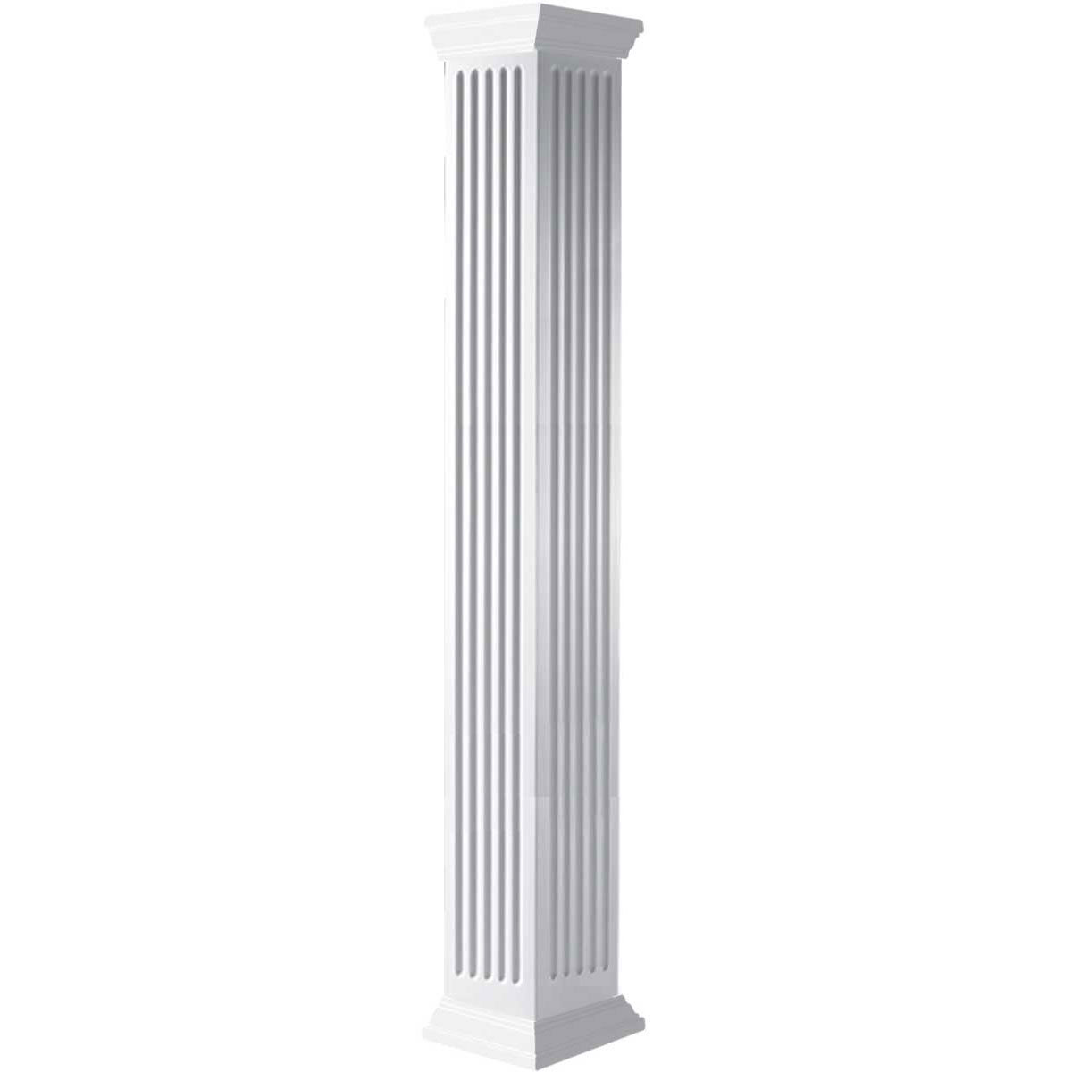 Ekena Millwork Craftsman Classic Square Non-Tapered, Fluted PVC Column ...