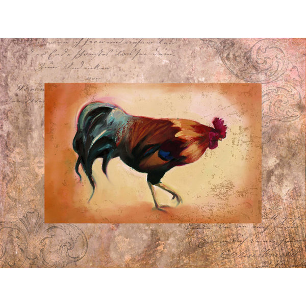 August Grove® Elegant Rooster 2 - Wrapped Canvas Print | Wayfair