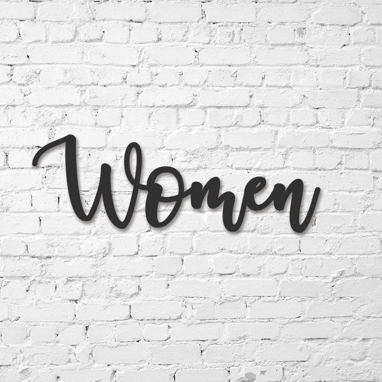 Gracie Oaks Cursive Word Women Sign Wall Décor | Wayfair.ca