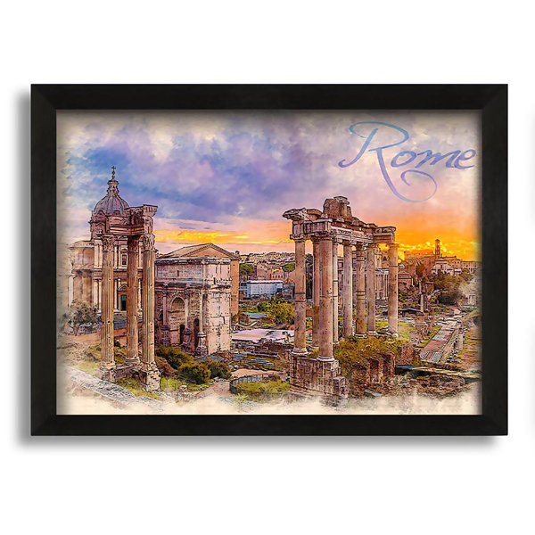 Ophelia & Co. The Roman Forum - Picture Frame Graphic Art on Canvas ...