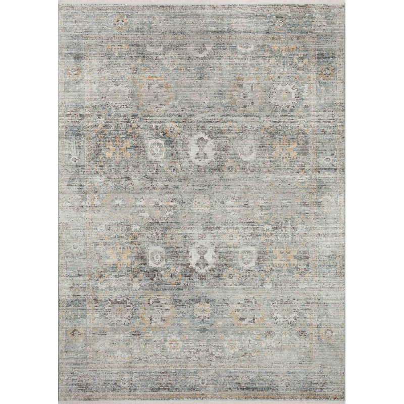 Loloi Rugs Bonney Performance Teal/Gold Rug | Wayfair