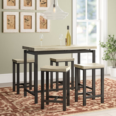 Gracie Oaks Kenly 4 - Person Counter Height Dining Set & Reviews ...