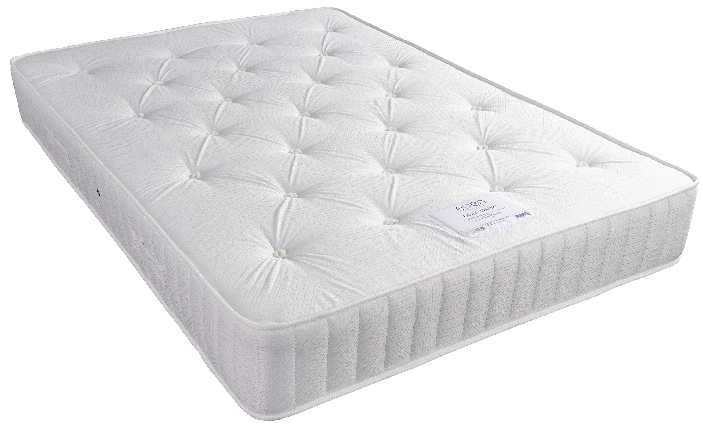 White Noise Aviv Small Single 2Ft6 Quinn Ortho Open Coil Mattress ...