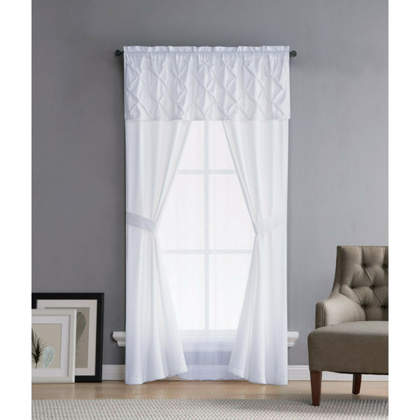 Red Barrel Studio® Meera Polyester Semi-Sheer Curtains / Drapes Pair ...