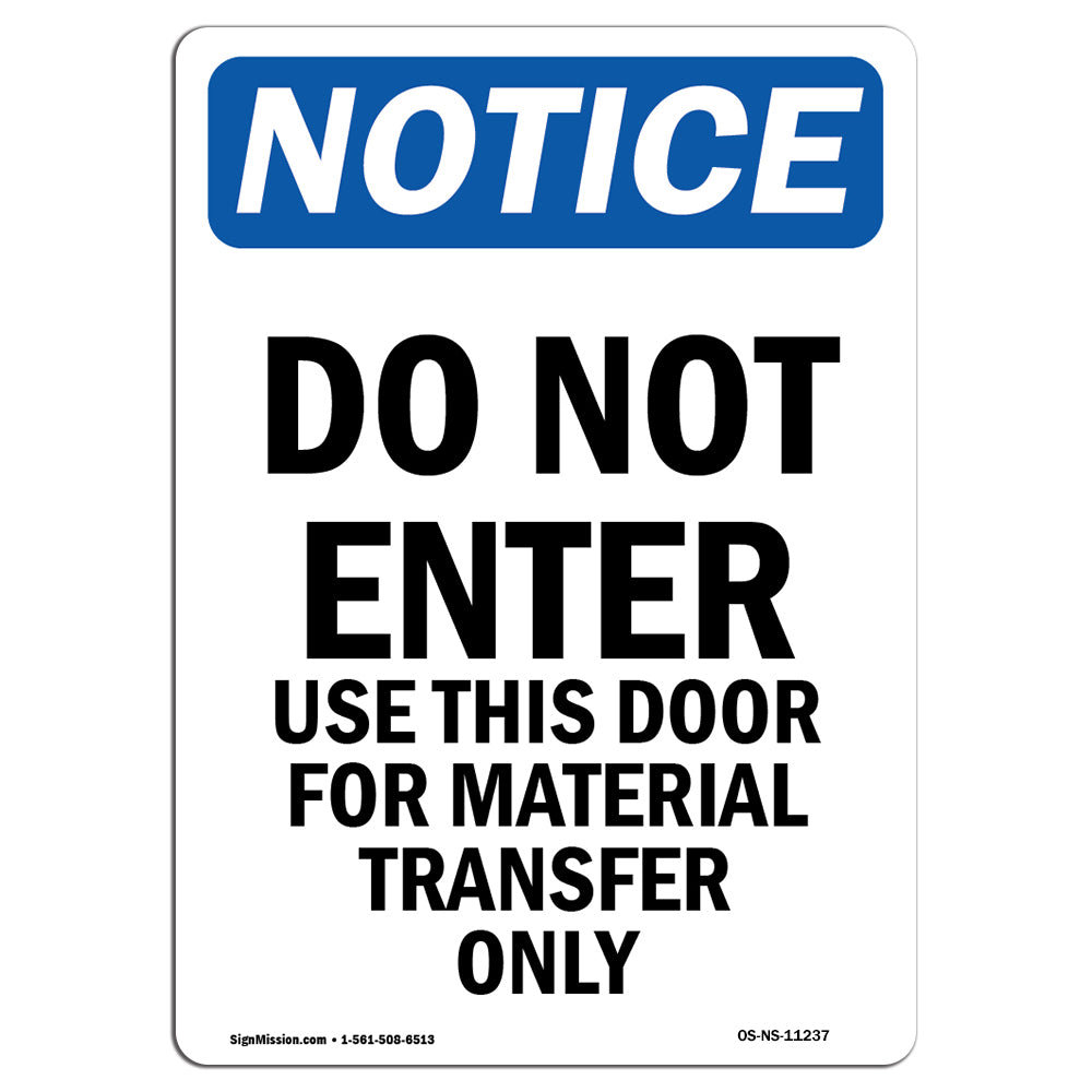 SignMission Osha Notice - Do Not Enter Use This Door for Sign | Wayfair