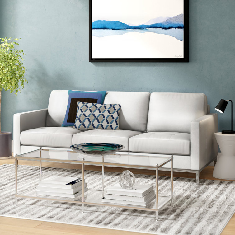 Orren Ellis Corniche 79'' Leather Sofa & Reviews | Wayfair