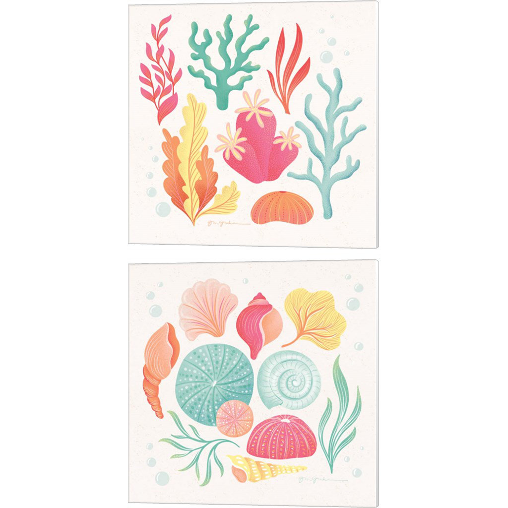 Dovecove Under The Sea VI & VII by Gia Graham - 2 Piece Wrapped Canvas ...