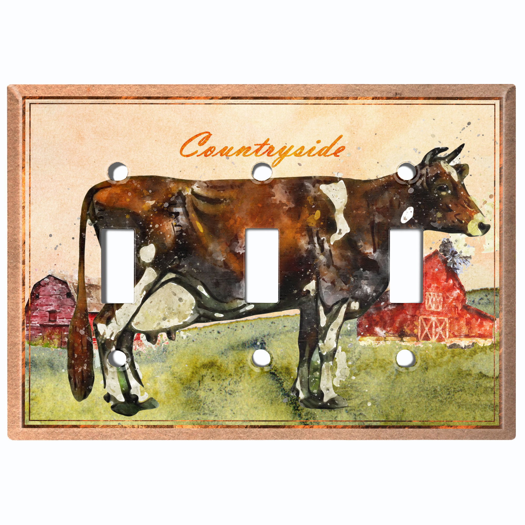 WorldAcc Metal Light Switch Plate Outlet Cover (Animal Farm Country ...