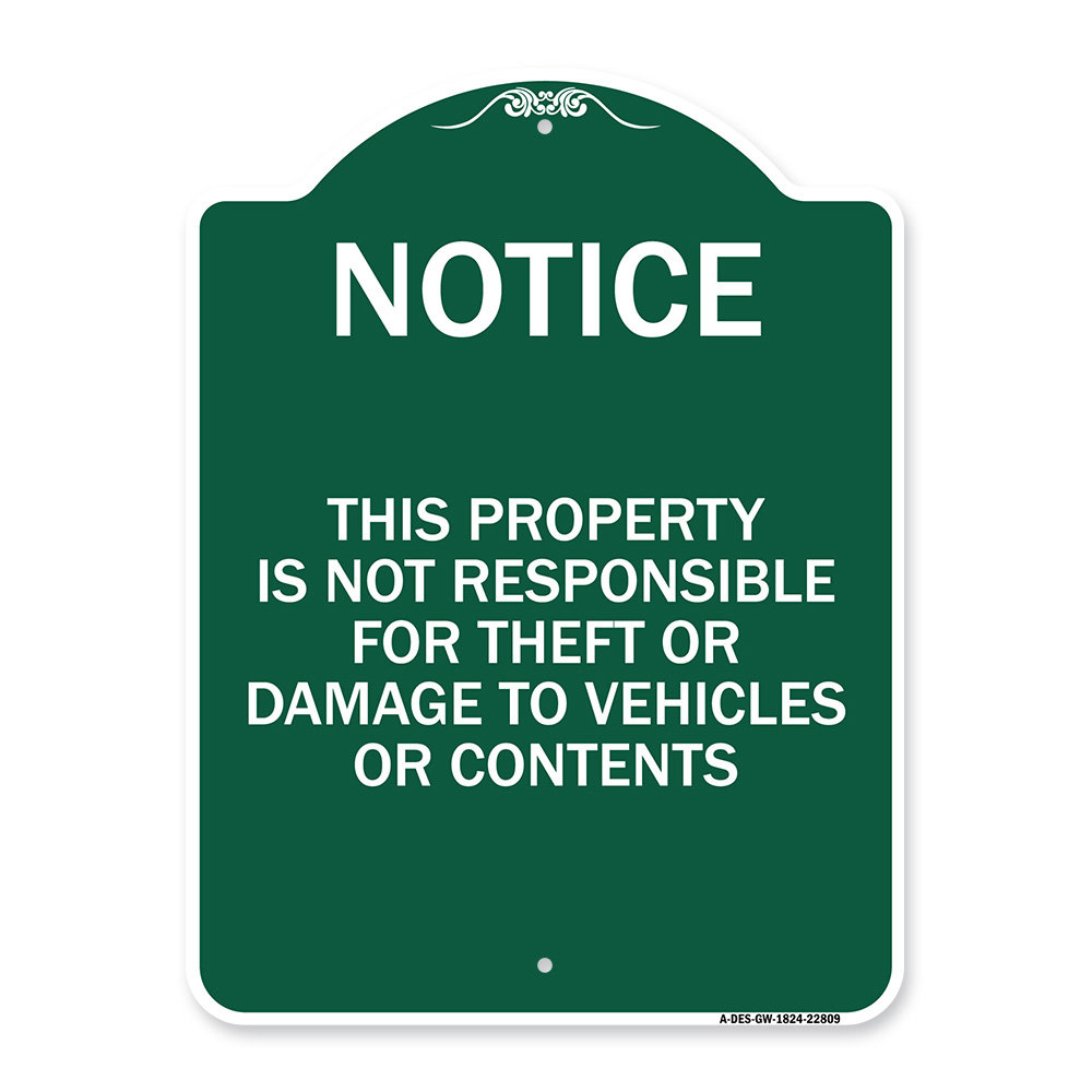 Signmission Designer Series Sign - This Property Is Not Responsible For ...