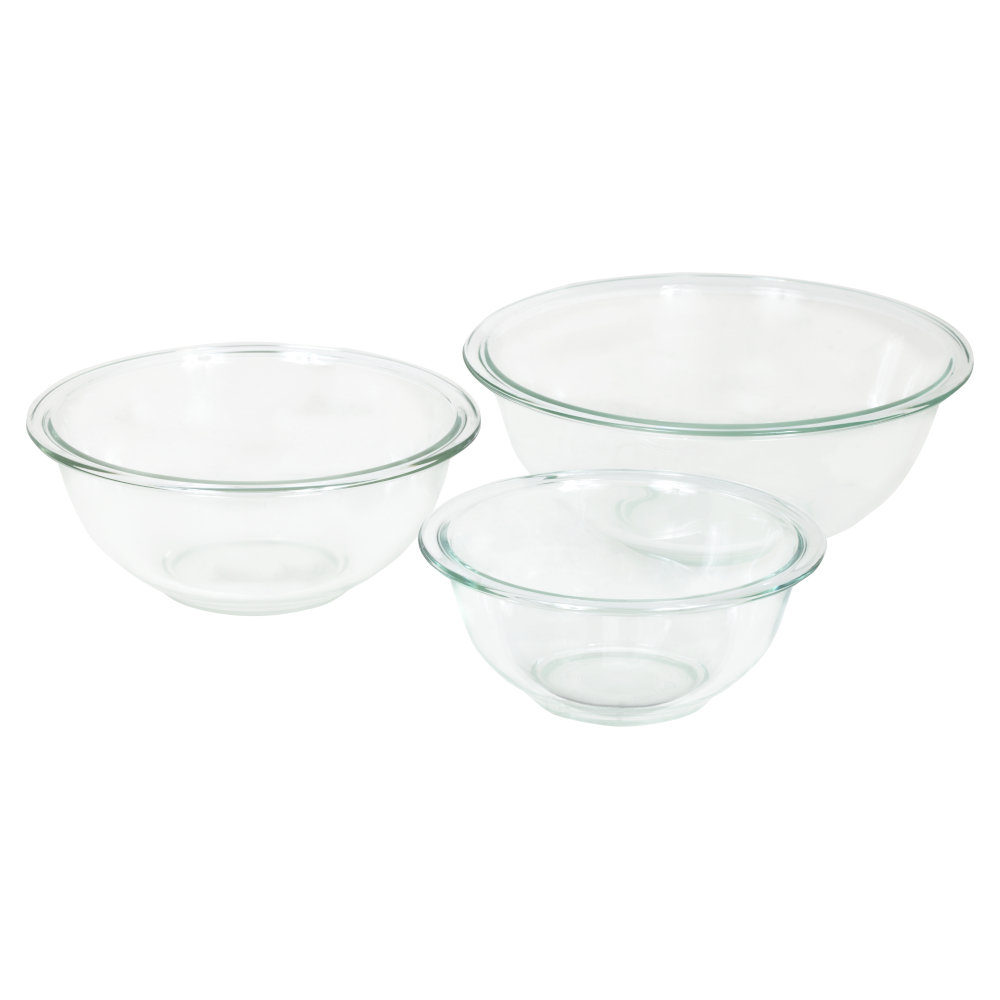Pyrex Prepware 3 Piece Glass Mixing Bowl Set & Reviews - Wayfair Canada