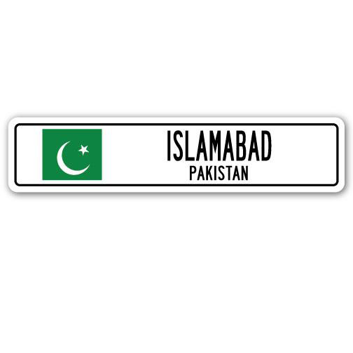 East Urban Home Islamabad, Pakistan Flag Aluminum Street Sign | Wayfair