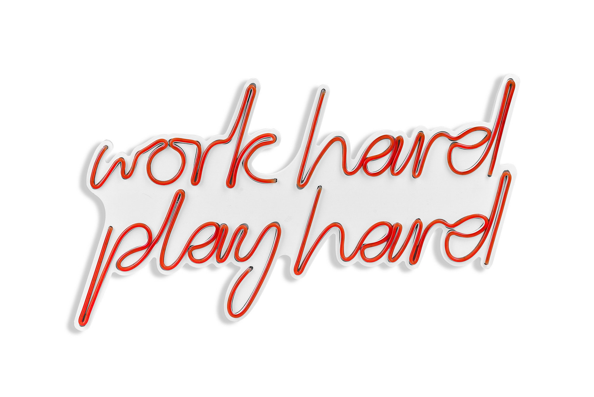 Trinx Work Hard Play Hard 21.7" Neon Sign | Wayfair