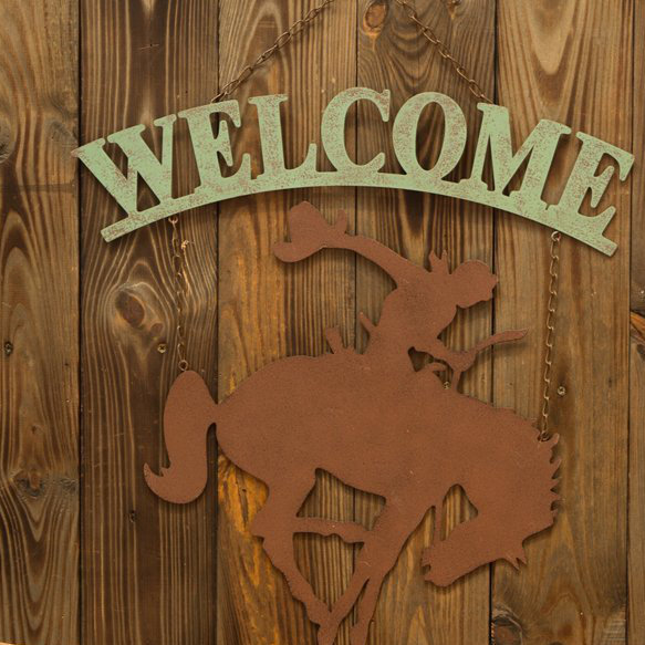 August Grove® Stricklin Cowboy Welcome Sign | Wayfair