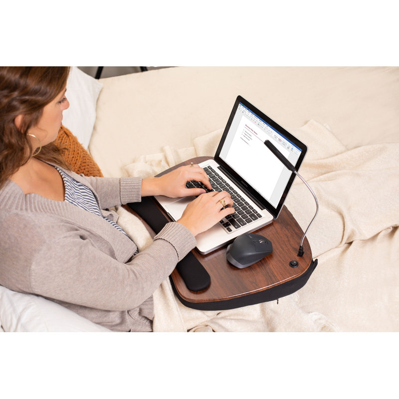 Sofia + Sam Oversized Memory Foam Lap Desk with USB Light | Wayfair
