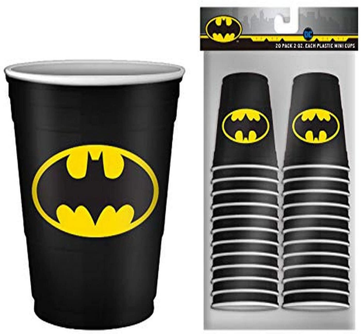 Silver Buffalo Batman Logo Disposable Plastic Cups | Wayfair
