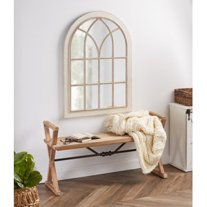 Ophelia & Co. Eggert Window Pane Solid Wood Wall Mirror & Reviews | Wayfair
