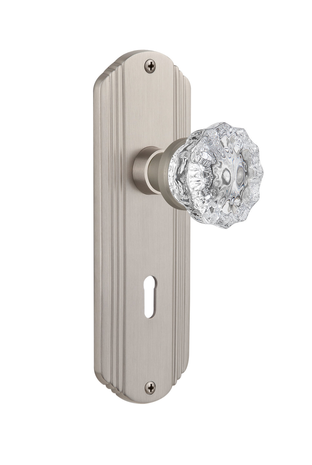 Nostalgic Warehouse Clear Crystal Interior Mortise Door Knob with Deco ...