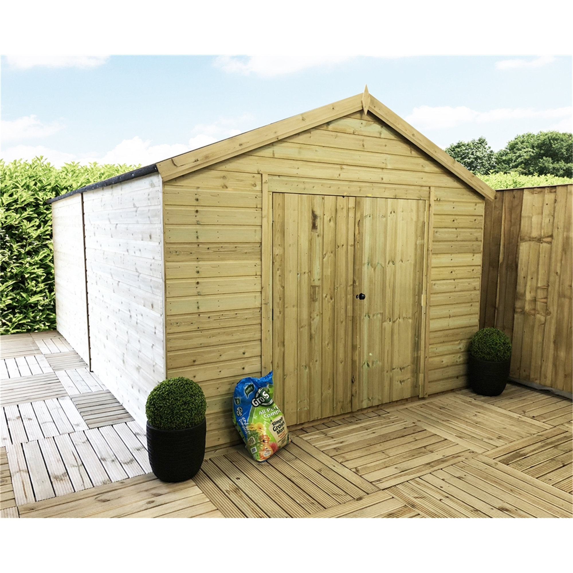 Dakota Fields Timothea 13 ft. W x 24 ft. D Solid Wood Garden Shed ...