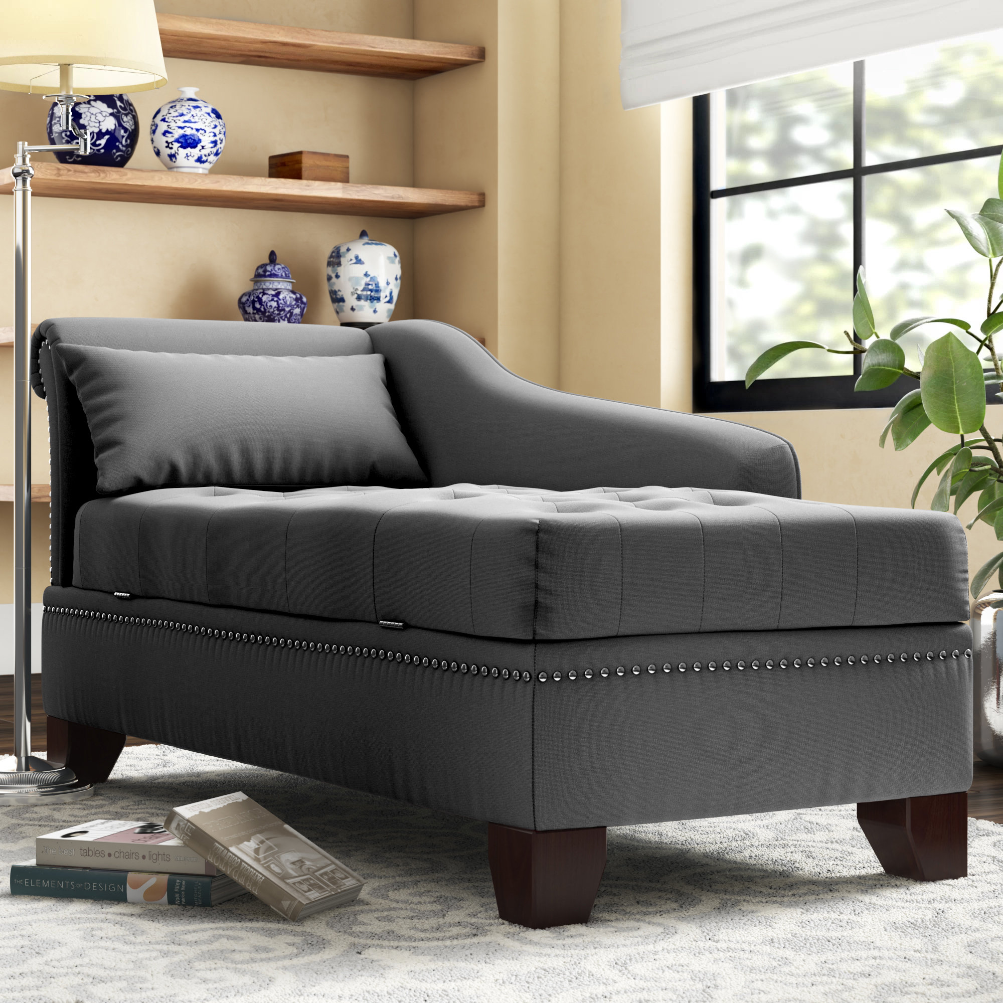 Charlton Home® Teremba Upholstered Chaise Lounge & Reviews | Wayfair
