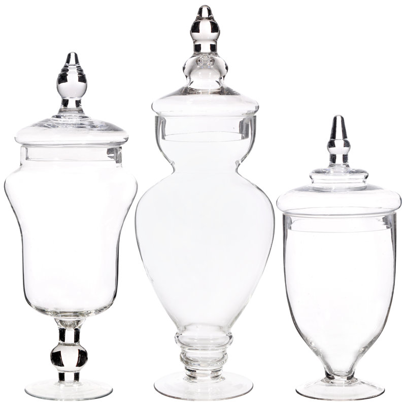Home Essentials and Beyond 3 Piece Apothecary Jar Set & Reviews | Wayfair
