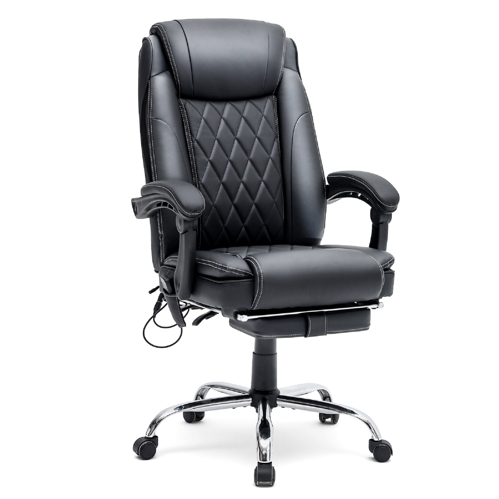 Inbox Zero Kacy-Leigh Ergonomic Heated Massage Executive Chair | Wayfair