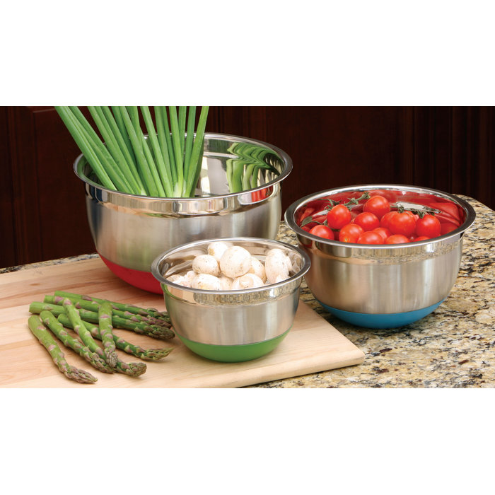 Cook Pro 3 Piece Stainless Steel Mixing Bowl Set & Reviews | Wayfair