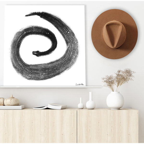 Rudie Lee Python Gyotaku No. 02 (Minimalist) by Rudie Lee - Print | Wayfair