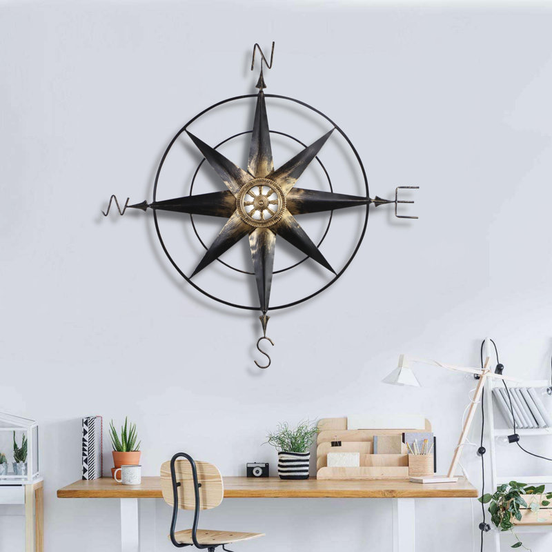 Union Rustic Elegant Compass Wall Décor & Reviews | Wayfair